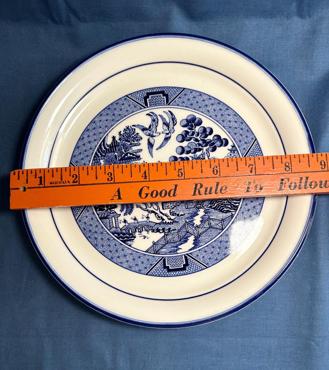 Rare Blue Willow Plate, ARKLOW Pottery of Ireland, Blue Willow Dinner ...