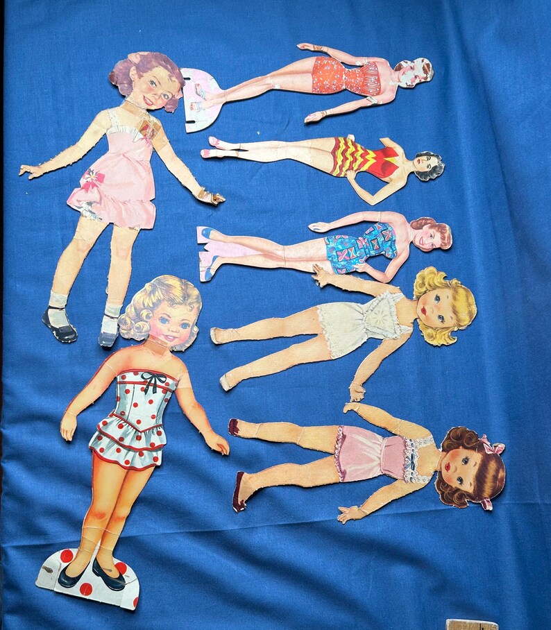 Vintage Paper Dolls, 1950’s Paperdolls, Shirley Temple,liz Taylor, Paperdoll Clothes, Vintage ...