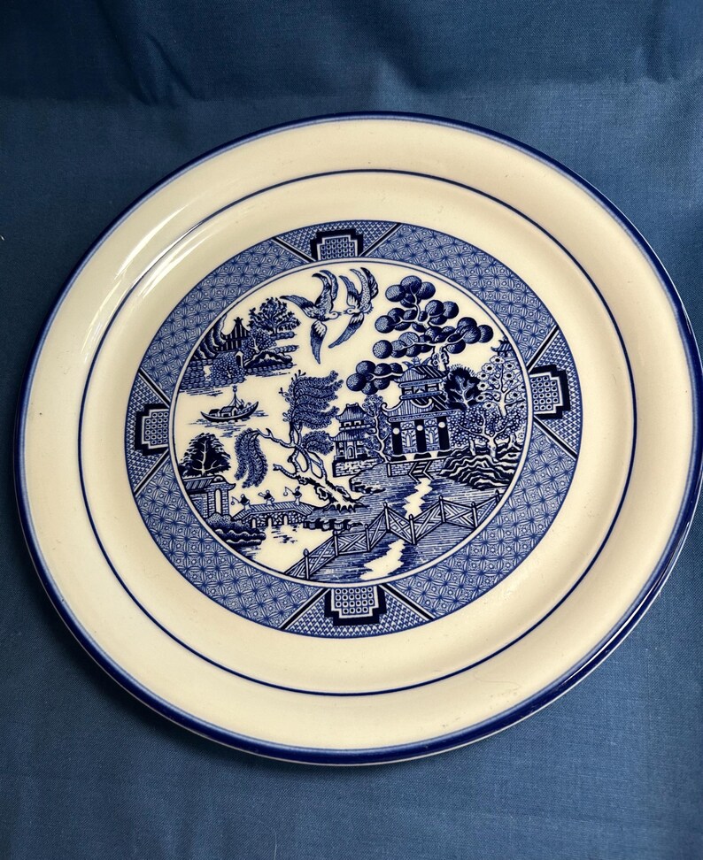 Rare Blue Willow Plate, ARKLOW Pottery of Ireland, Blue Willow Dinner ...