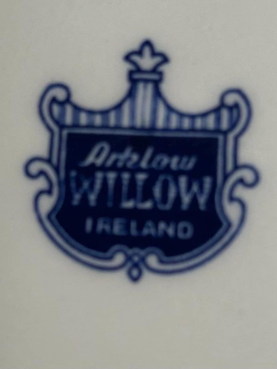 Rare Blue Willow Plate, ARKLOW Pottery of Ireland, Blue Willow Dinner ...