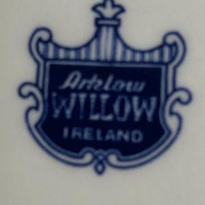 Rare Blue Willow Plate, ARKLOW Pottery of Ireland, Blue Willow Dinner ...