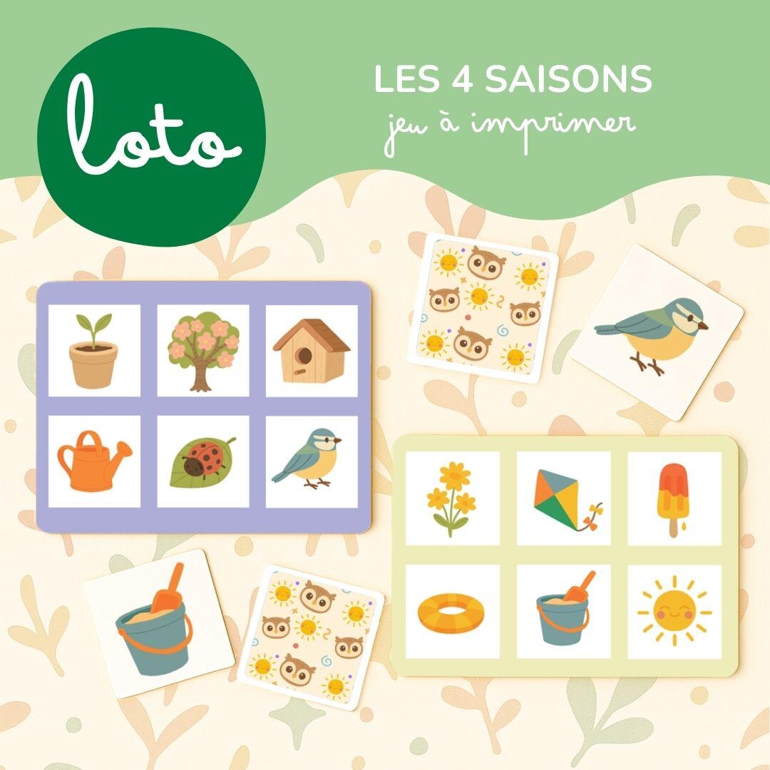 Printable Seasons Lotto Game - Educational Activity for Kids, Printable ...