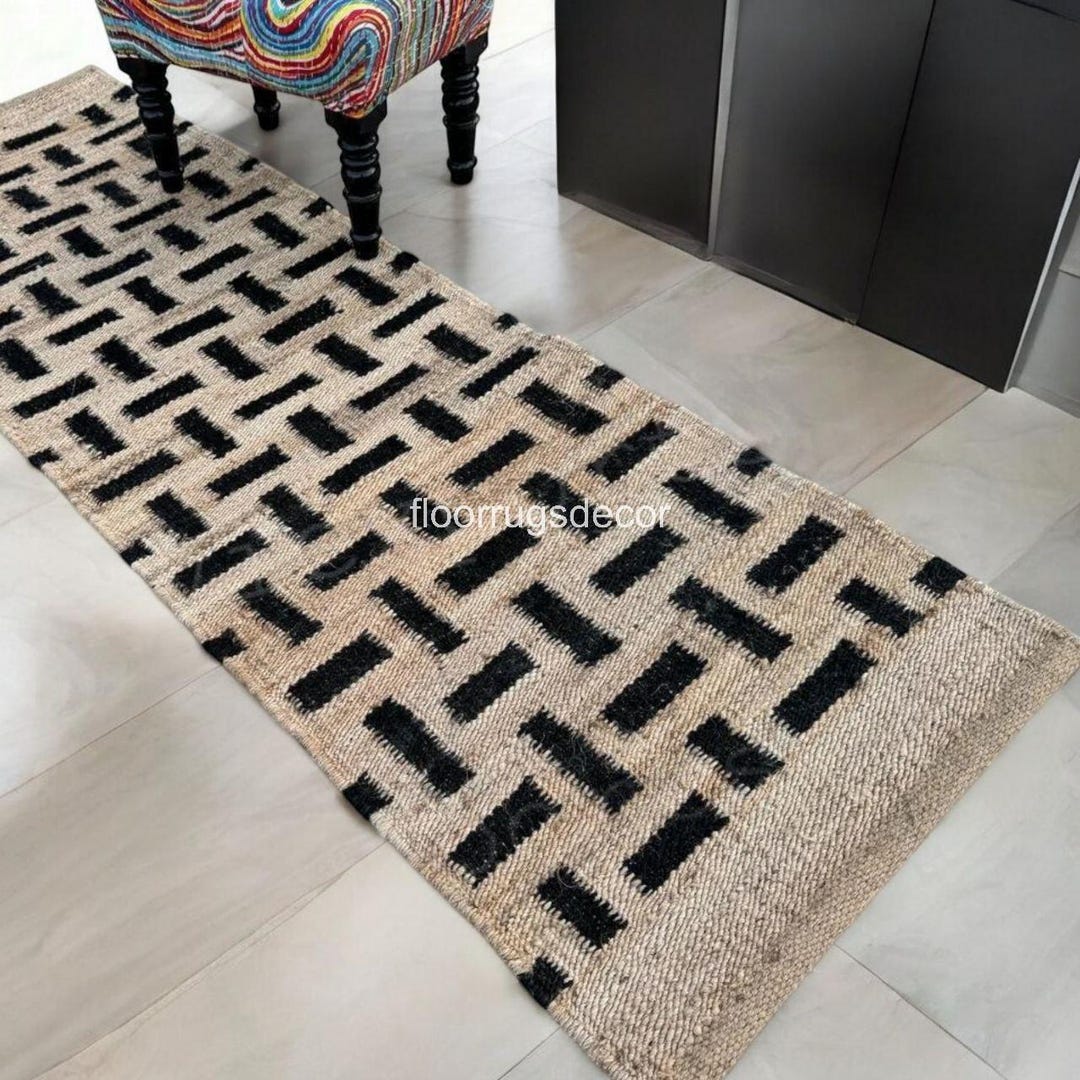Oriental Beige Color Hemp & Jute Runner - Handmade - Stairs Runners ...