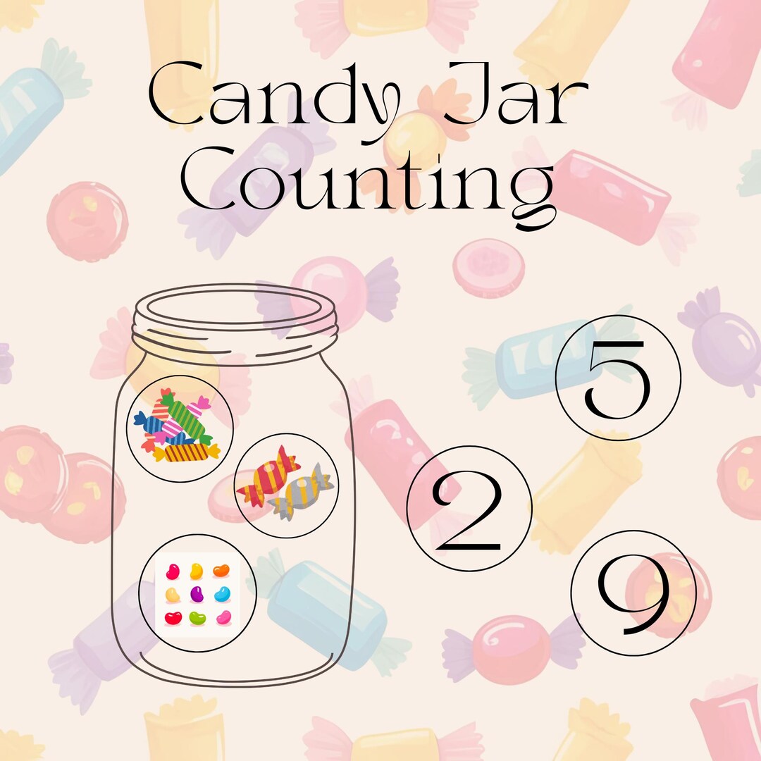 Candy Jar Counting Activity | Preschool Math Game | Number Matching ...