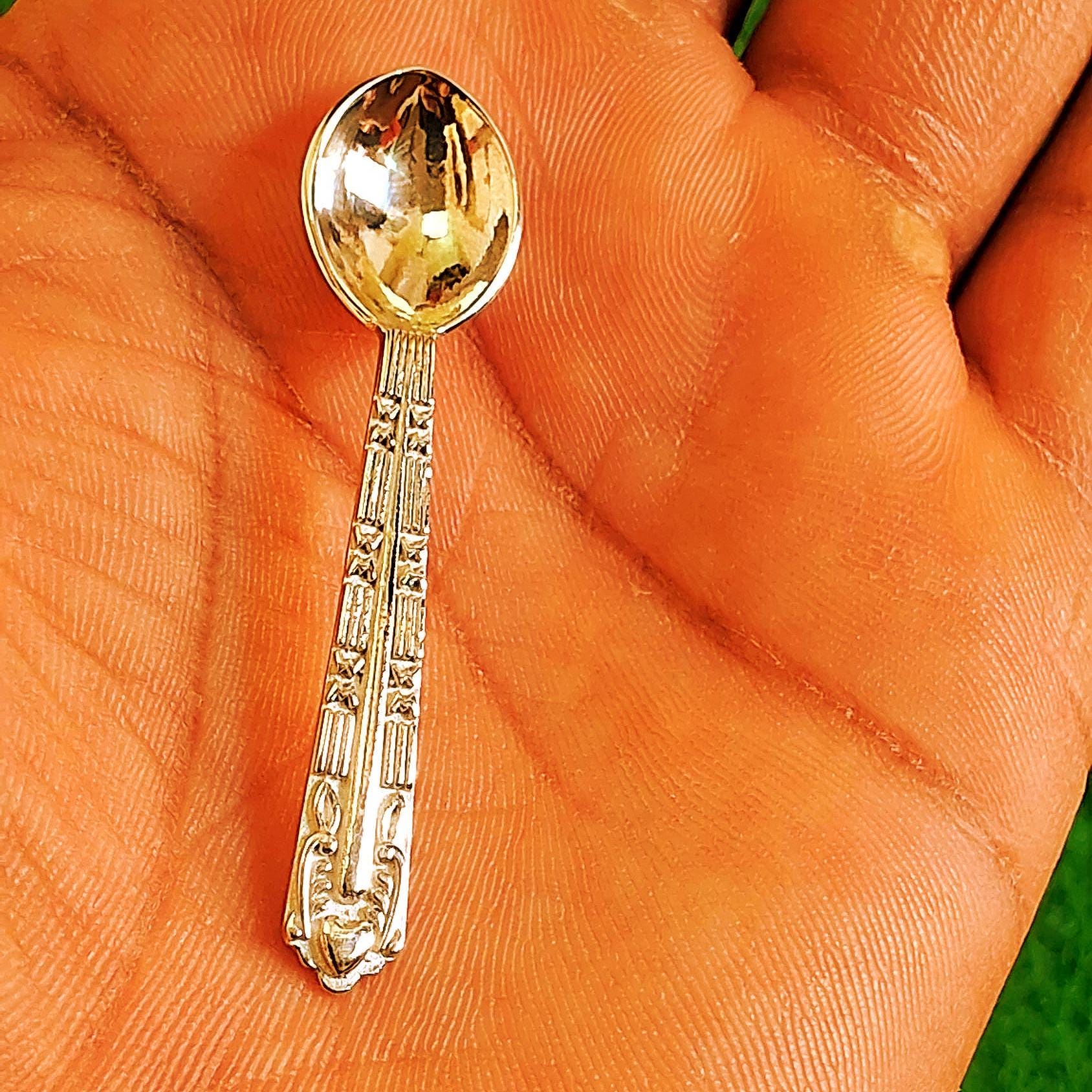 925 Silver Spoon,silverware Round Soup Spoons, Engraved Utensils Silver ...