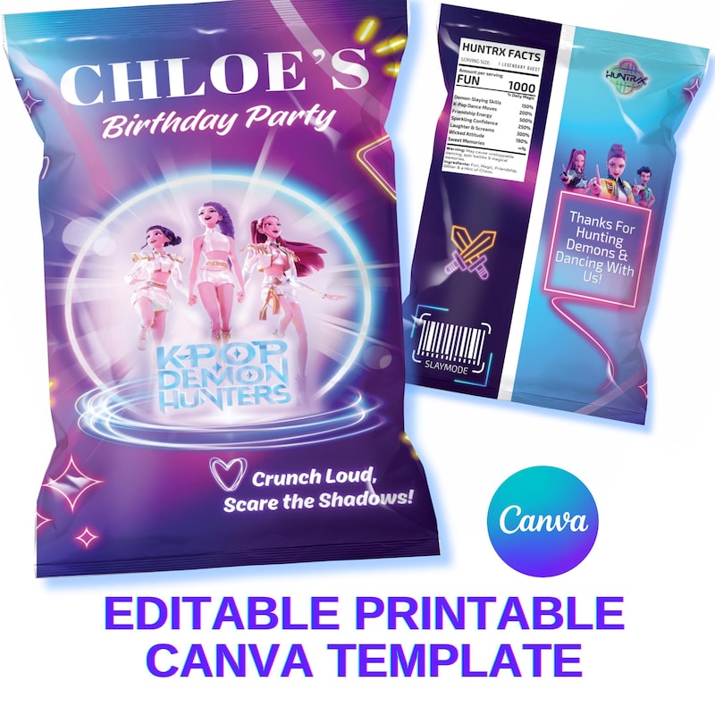 Kpop demon hunters blind bag template - Etsy.de