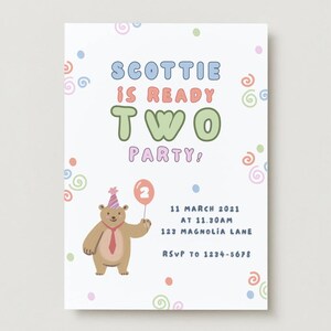 Editable Ready Two Party Birthday Invitation Template - Etsy
