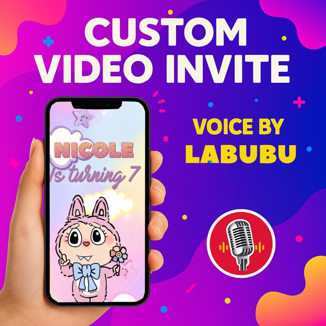 Custom Labubu Voice Invitation Video, Fun Digital Greeting Card ...