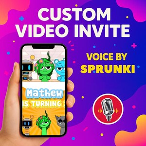 Custom Sprunki Birthday Invitation Video, Personalized Voice Message ...