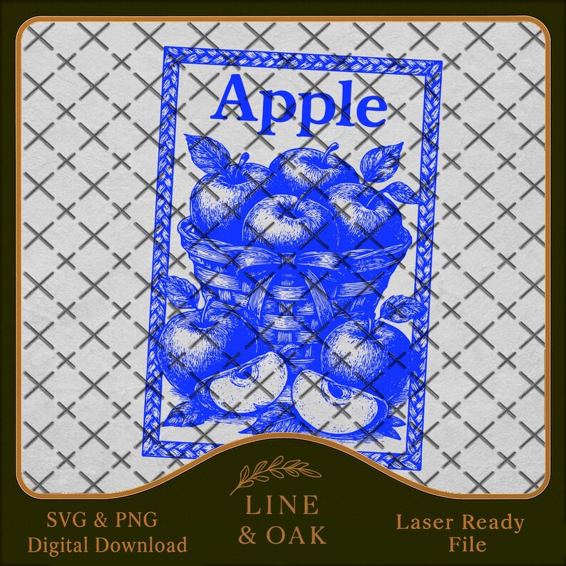 Apple Basket SVG: Laser Cut File for Charcuterie Boards (digital ...