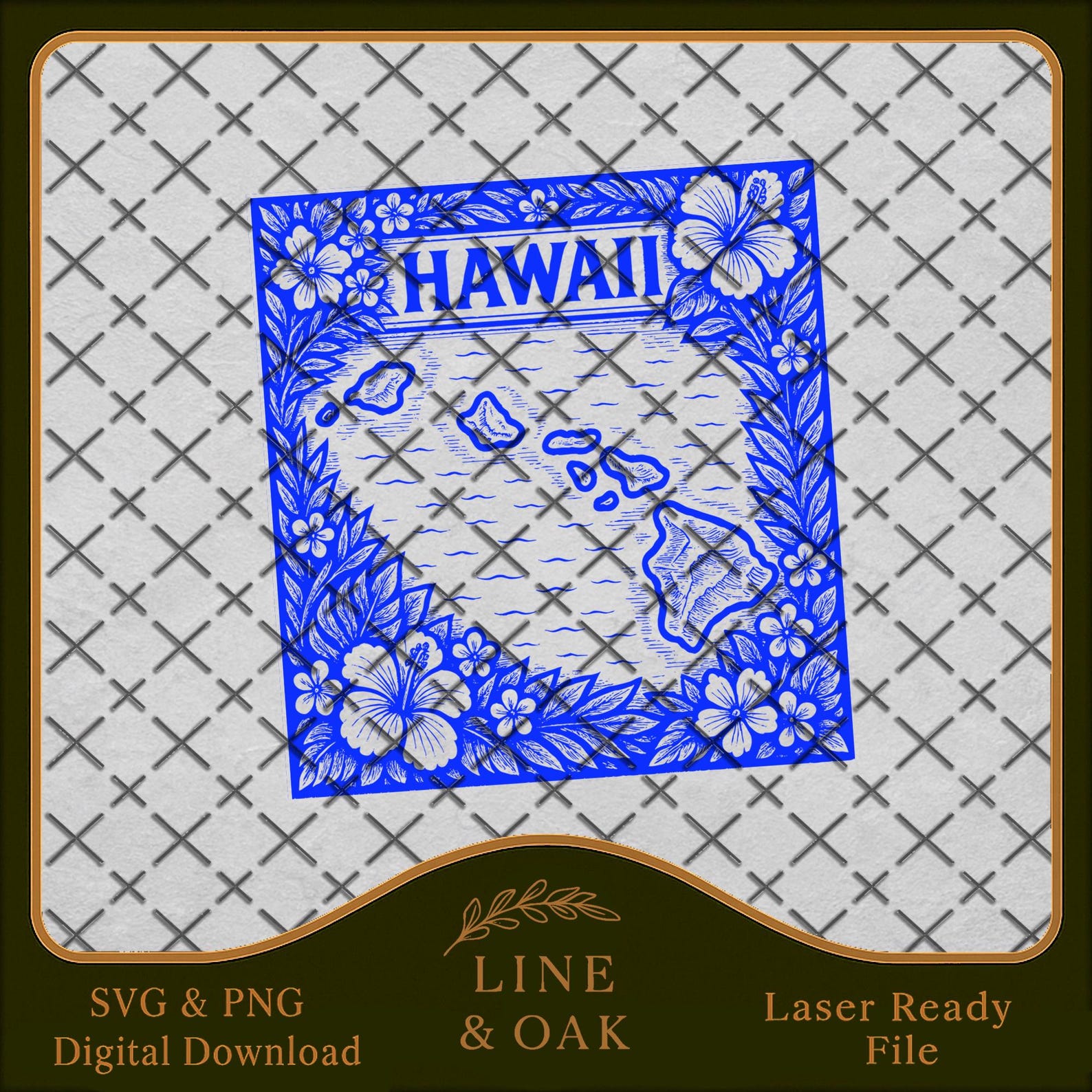 1950s Hawaiian Islands Map SVG: Retro Tiki Aloha Laser Cut File - Etsy