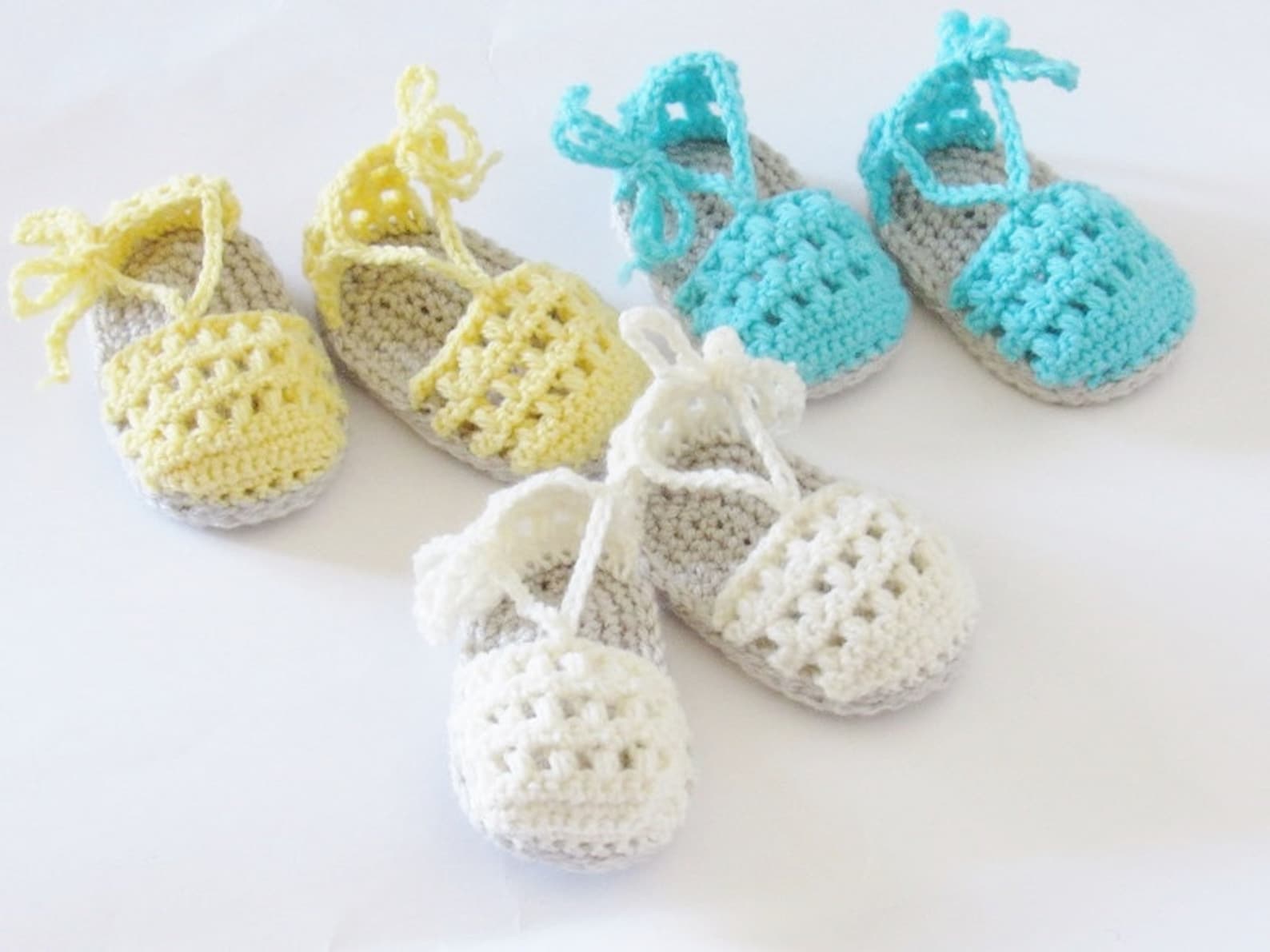 Crochet Pattern, Crochet Sandals Pattern,booties Crochet Pattern, Baby ...