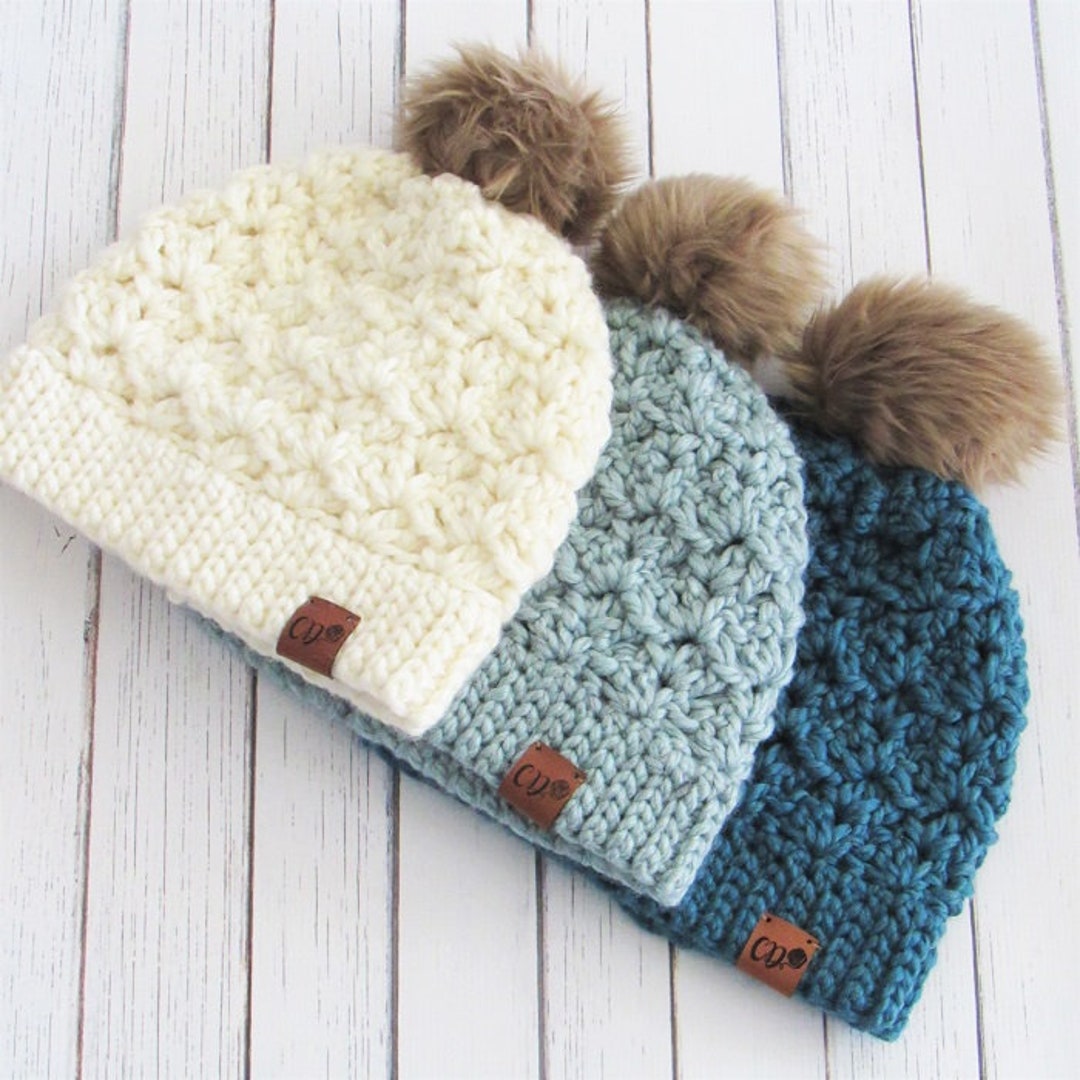 1 Hour Crochet Hat Pattern, Crochet Beanie Pattern, Beginner-friendly ...
