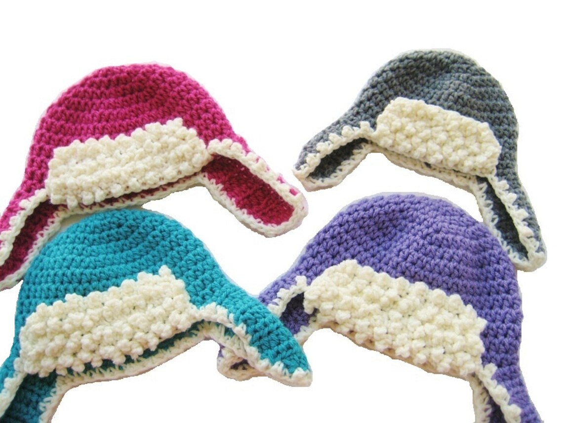 Crochet Hat Pattern Aviator Hat Crochet Pattern Crochet Ear - Etsy