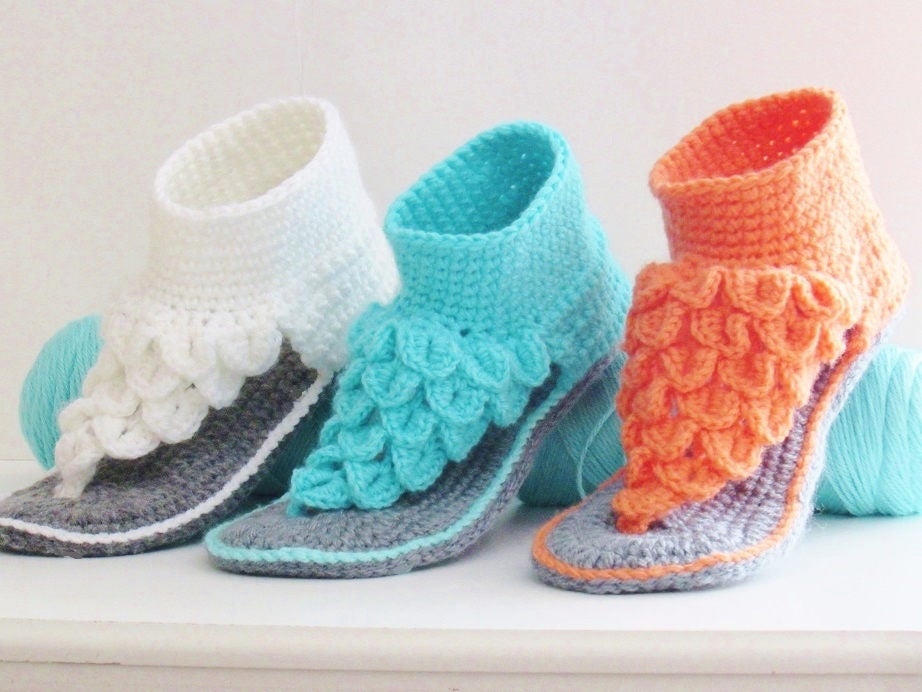 Crochet Slipper Patterncrochet Crocodile Stitch Sandals - Etsy