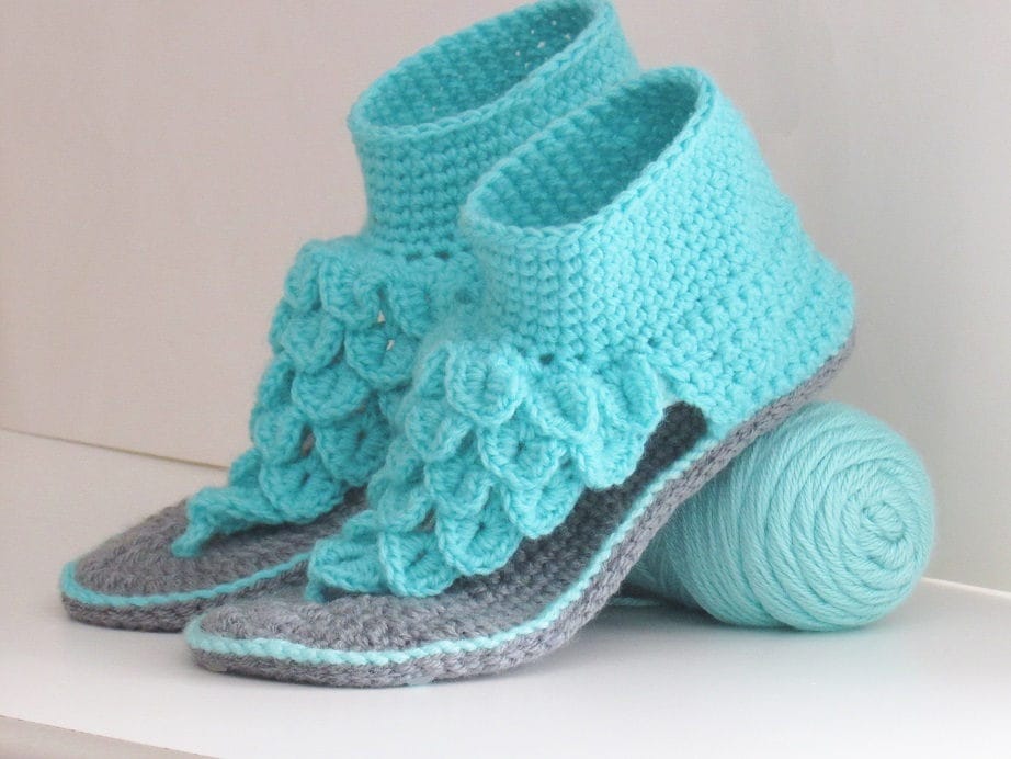 Crochet Slipper Patterncrochet Crocodile Stitch Sandals - Etsy