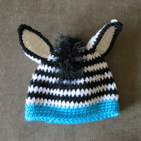 Zebra Hat - Etsy