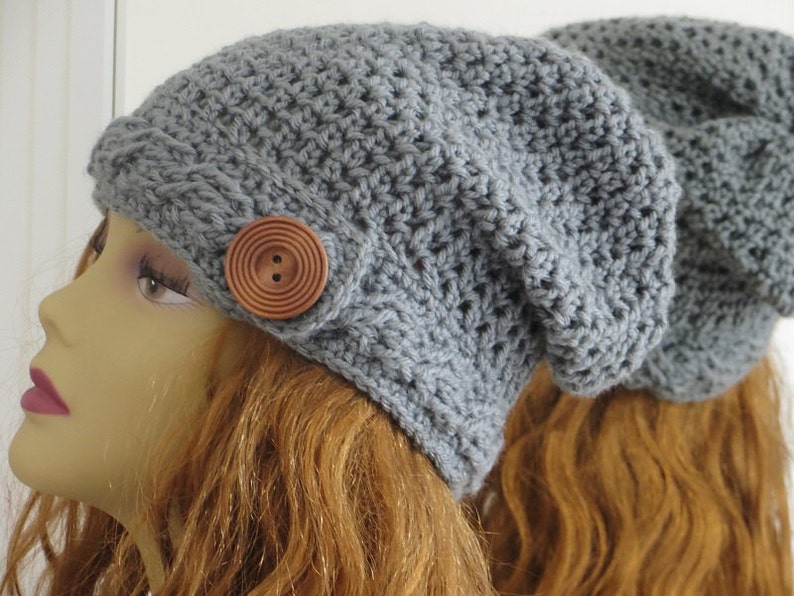 Crochet Pattern, Crochet Slouchy Hat Pattern, Slouchy Beanie Pattern ...