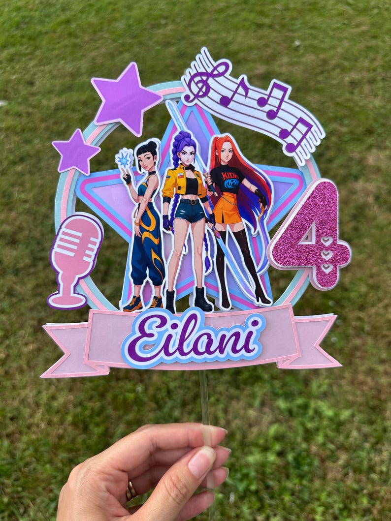 Personalized K Pop Birthday Cake Topper - Etsy