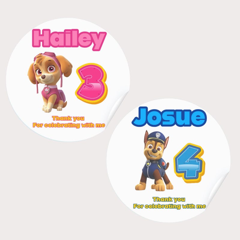 Round Stickers Dogs - Etsy