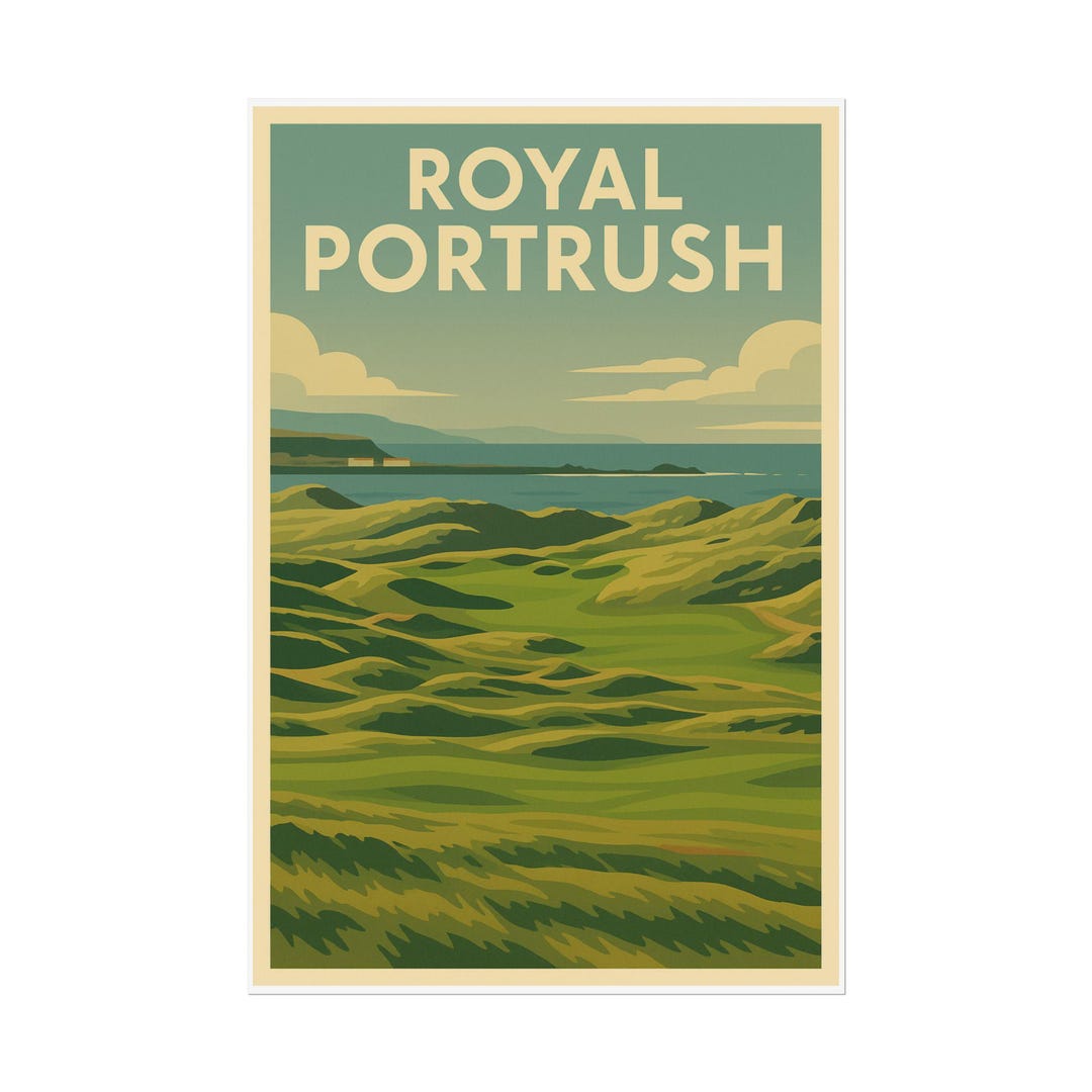 Royal Portrush Golf Print - Vintage Style Golf Art of 2025 Open ...
