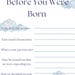 Printable Baby Time Capsule PDF | Baby Keepsake Cards, Letter to Future ...