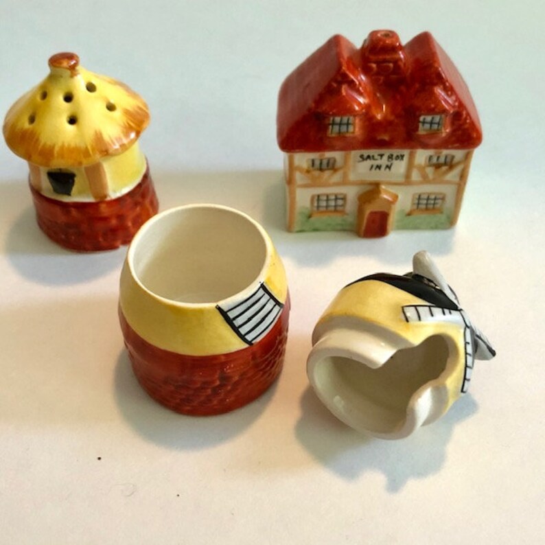 Rare Crown Devon Cruet Set salt Box Inn Windmill Well .... - Etsy