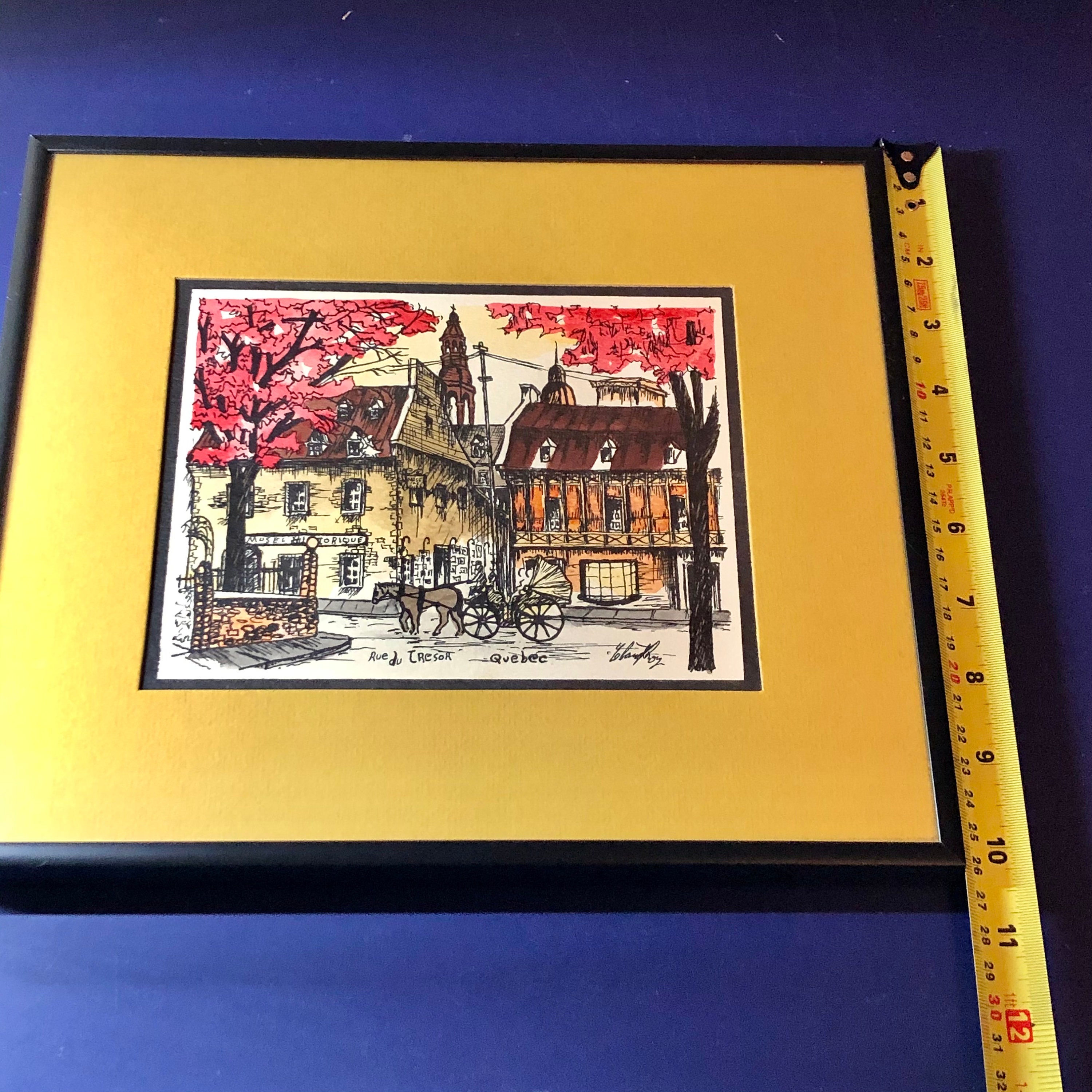 Claude Roy Streetscape Art Lithograph Watercolour Louis Quebec Rue de ...