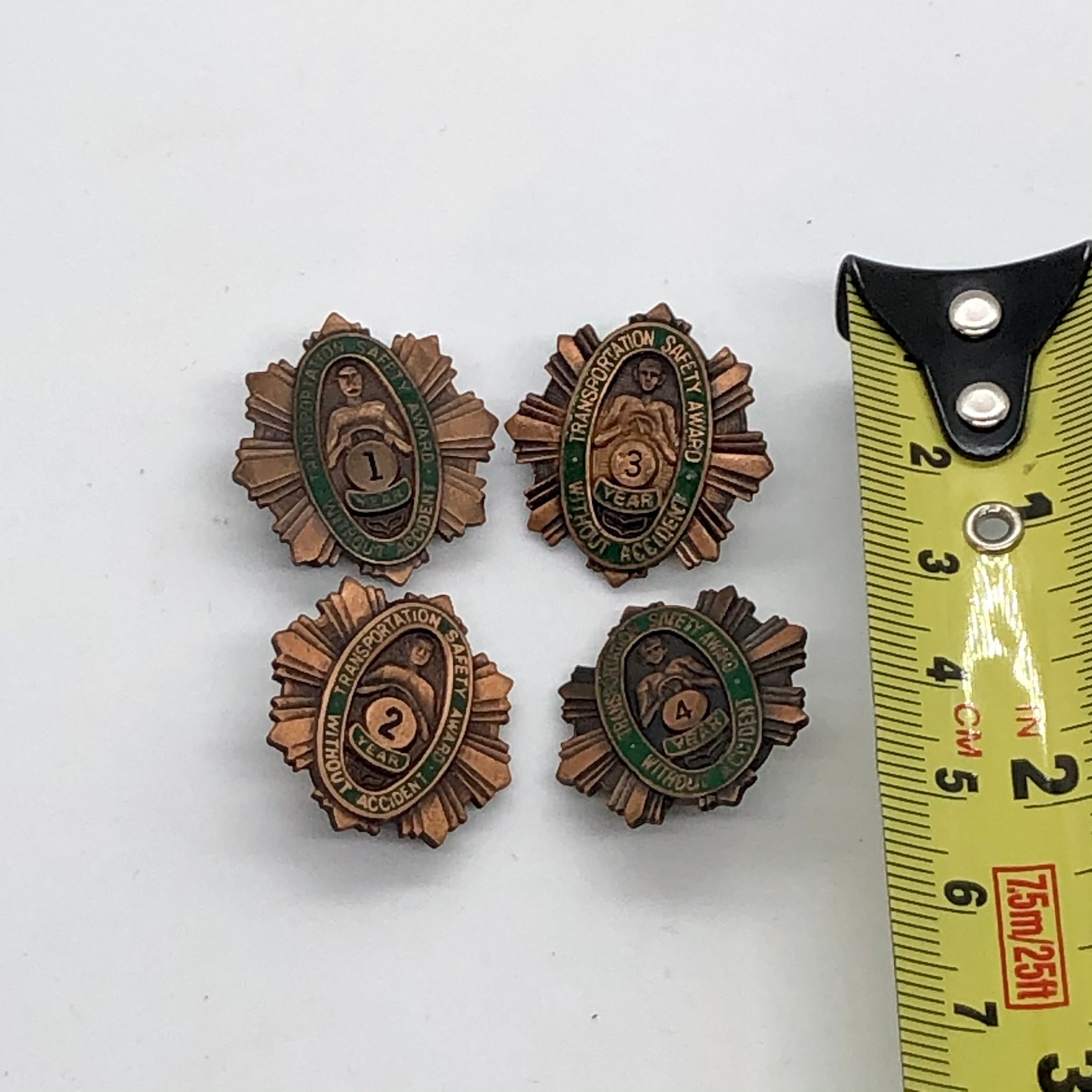 Set of Four Transportation Safety Award Lapel Pins 1 2 3 4 - Etsy