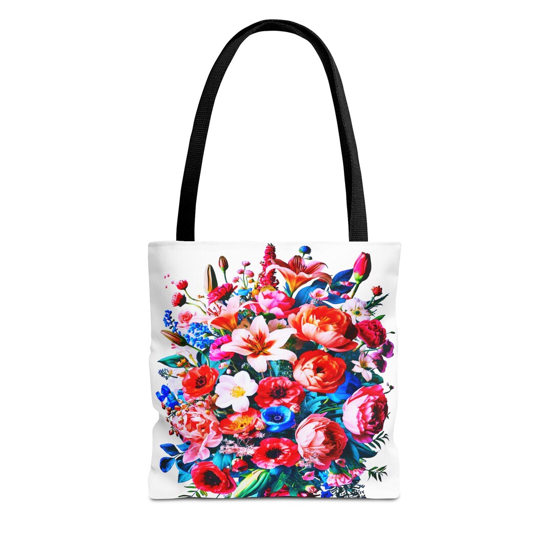 Luxury Floral Tote Bag (AOP) With Lettering: A Gorgeous and Luxurious ...