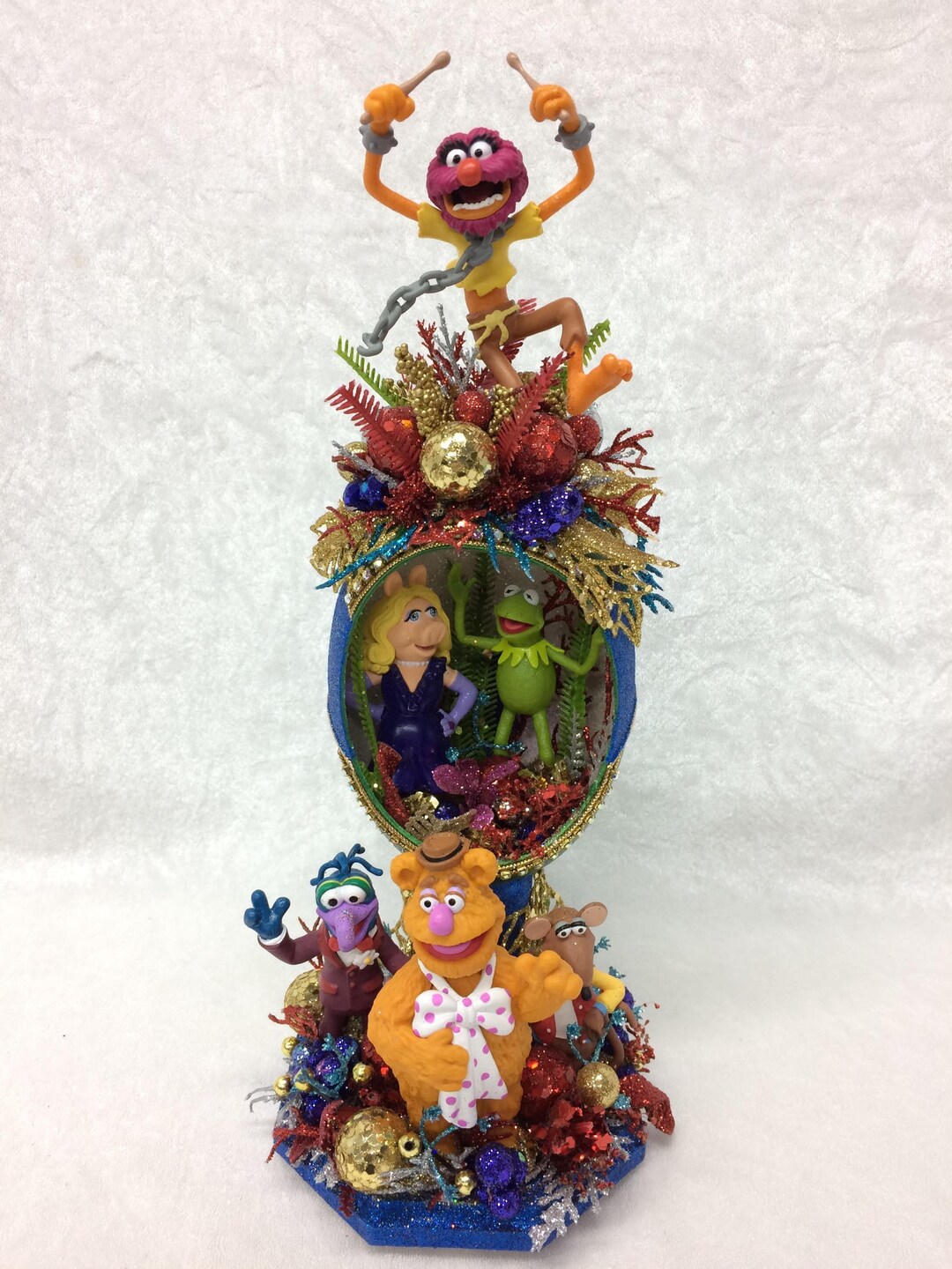 Escultura de huevo de Disney ~~ Los Muppets ~~ Huevo de Emú REAL ~~OOAK ...