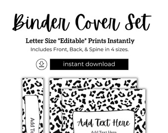 Leopard Binder Cover - Etsy