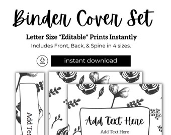 Leopard Binder Cover Set Printable PDF Planner Editable Instant ...