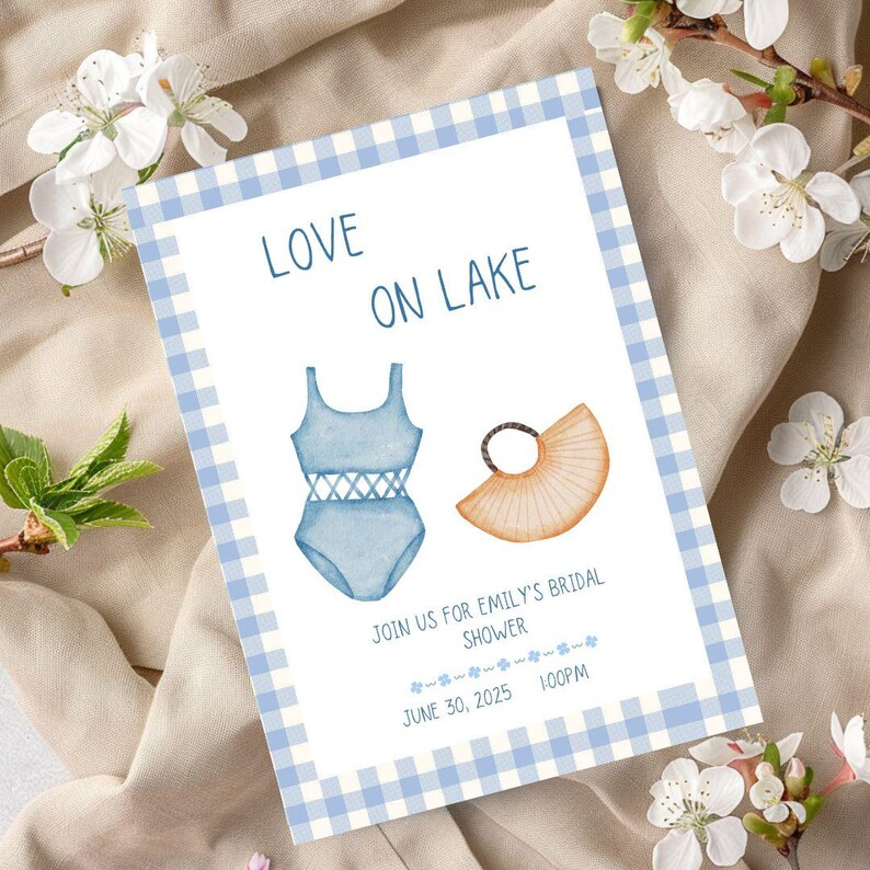 Rustic Lakeside Love Digital Bridal Shower Invitation - Etsy