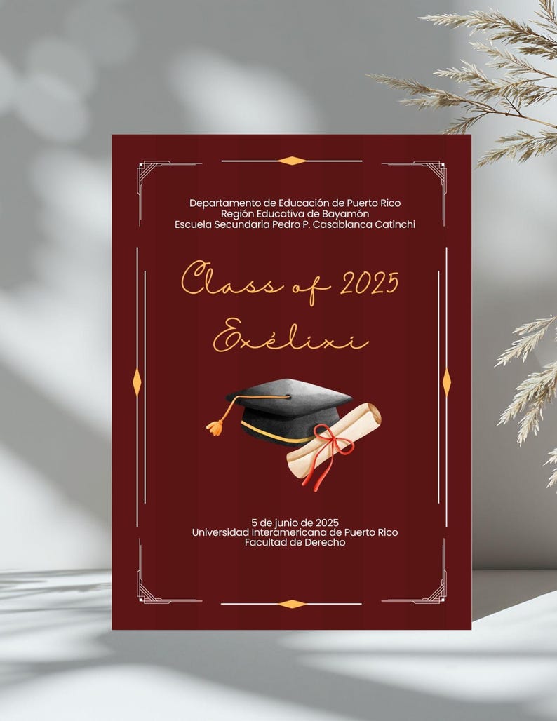 Graduation Program Seniors 2025 Cover and Backcover - Etsy