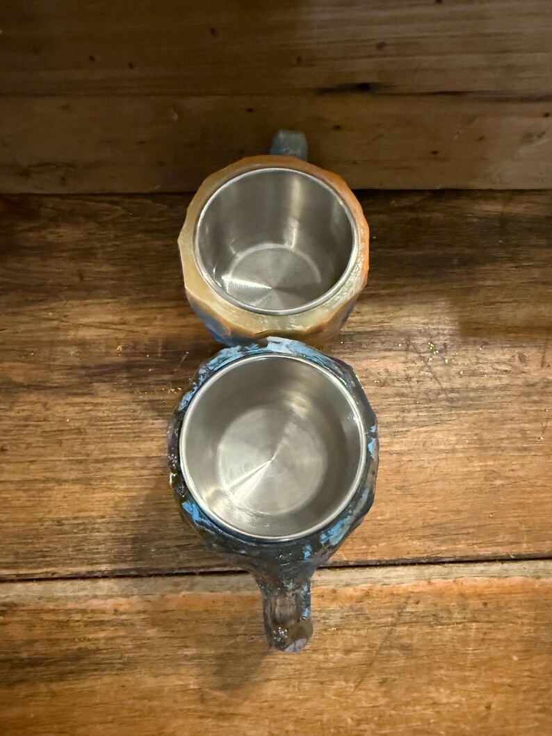 Resin Texture of Mineral Crystal Coffee Mugs Cups Handmade Set of 2 - Etsy