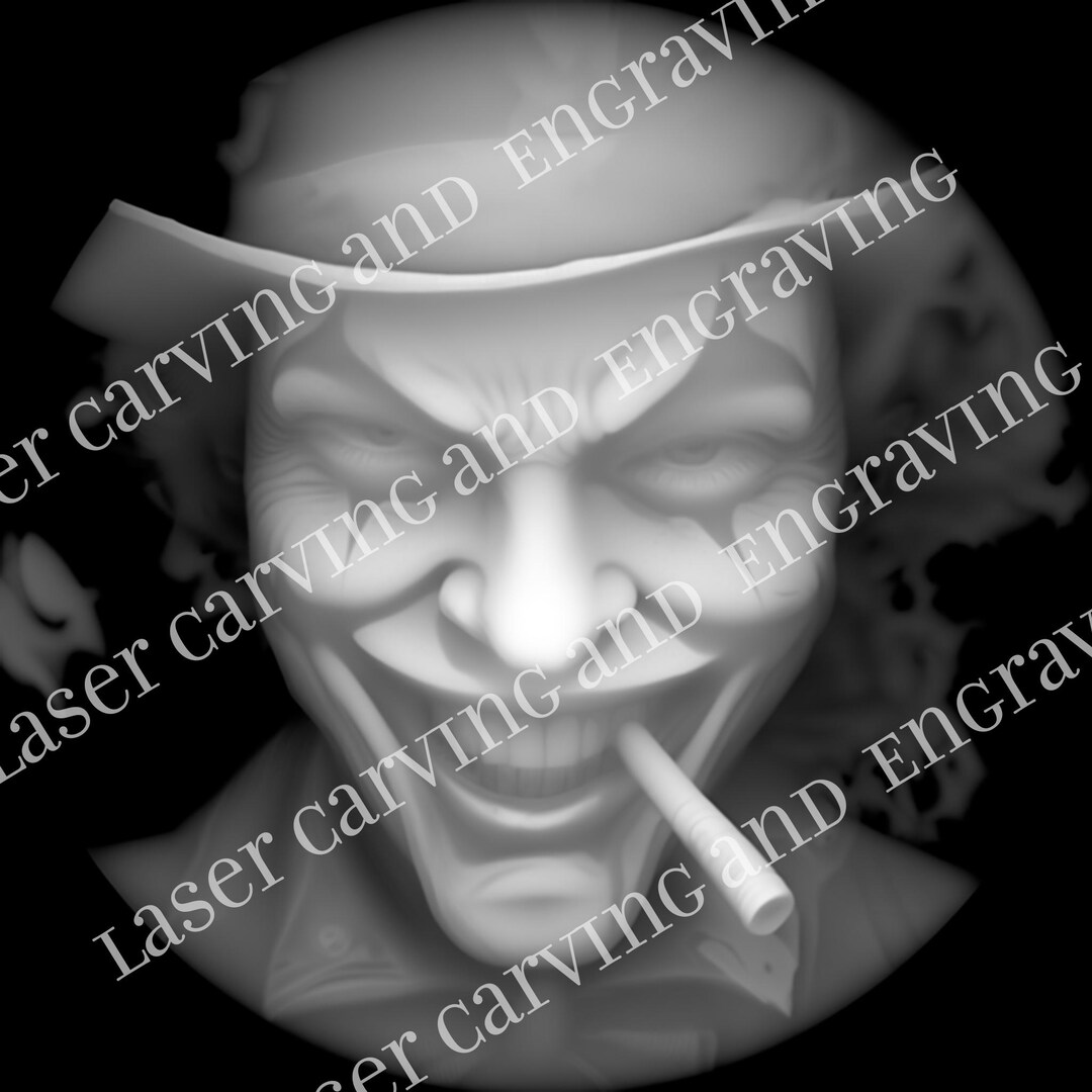 Evil Clown Depth Map for Laser - Etsy