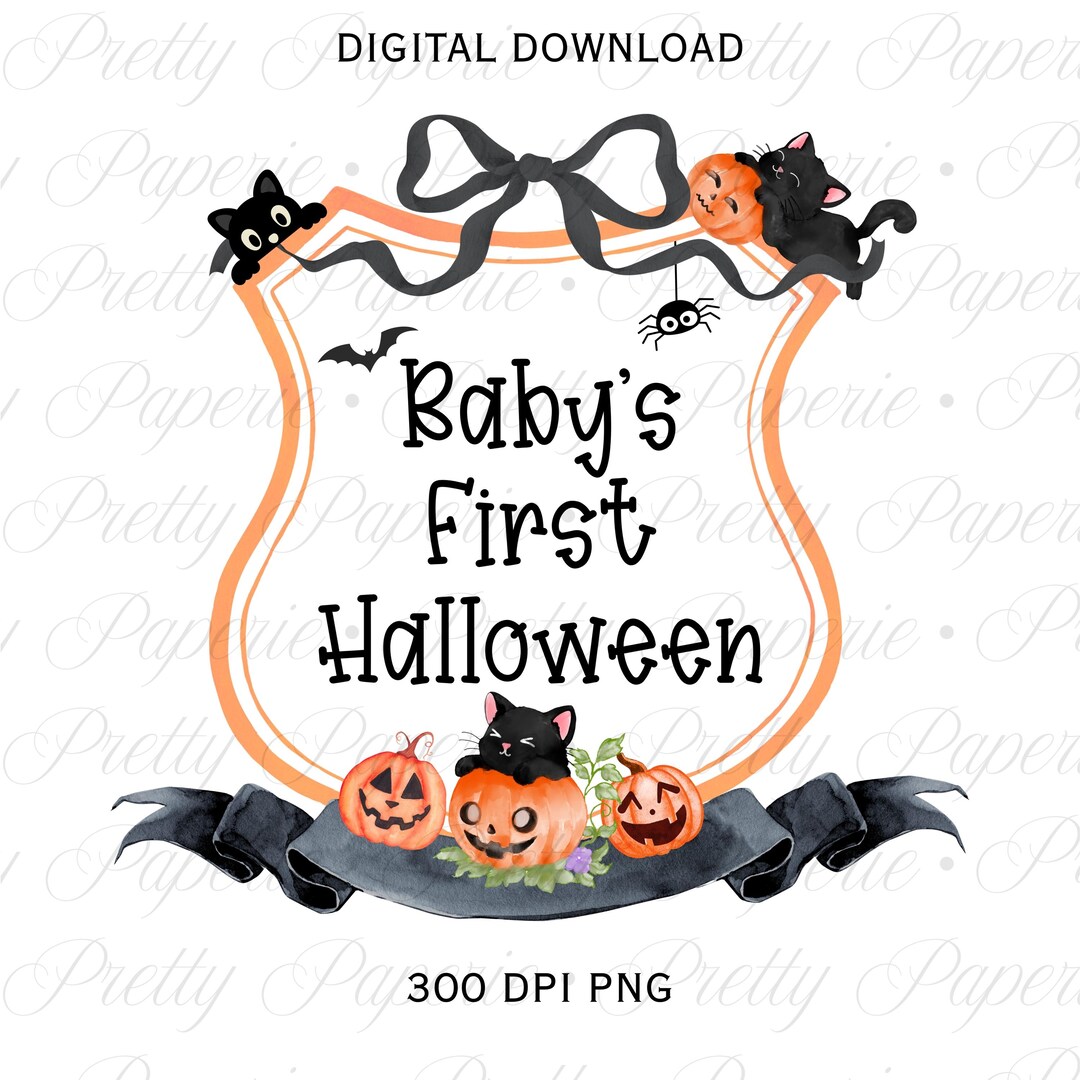 Baby's First Halloween Png, Preppy Halloween Crest, My 1st Halloween ...