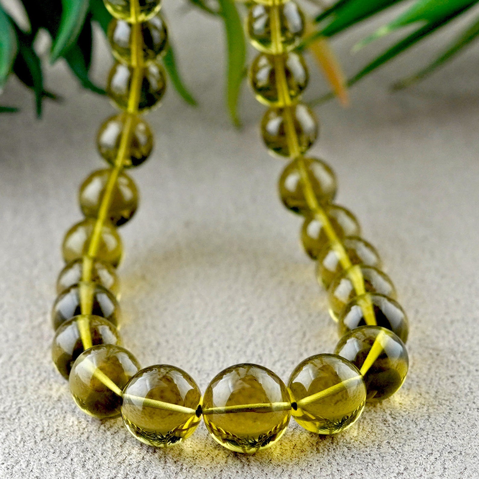 Natural Olive Quartz 10-18mm Smooth Round Shape Gemstone Beads | Etsy