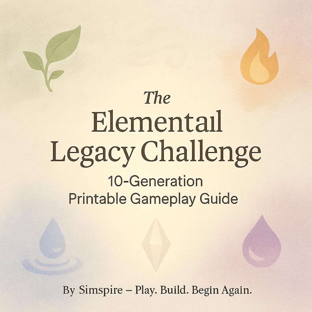 The Sims 4 Elemental Legacy Challenge | Story-driven 10 Generation ...