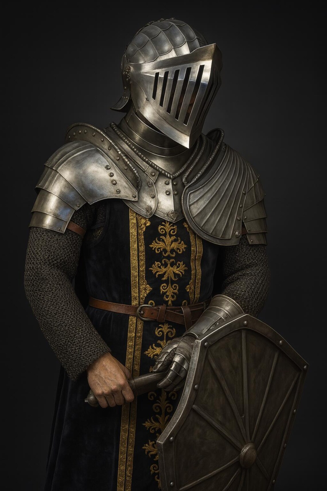 Handmade Medieval Knight Half Armor Suit: Dark Soul Larp Cosplay - Etsy