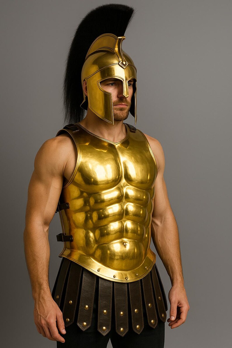 King Leonidas Armor: Spartan Muscle Cuirass & Pauldrons - Halloween ...