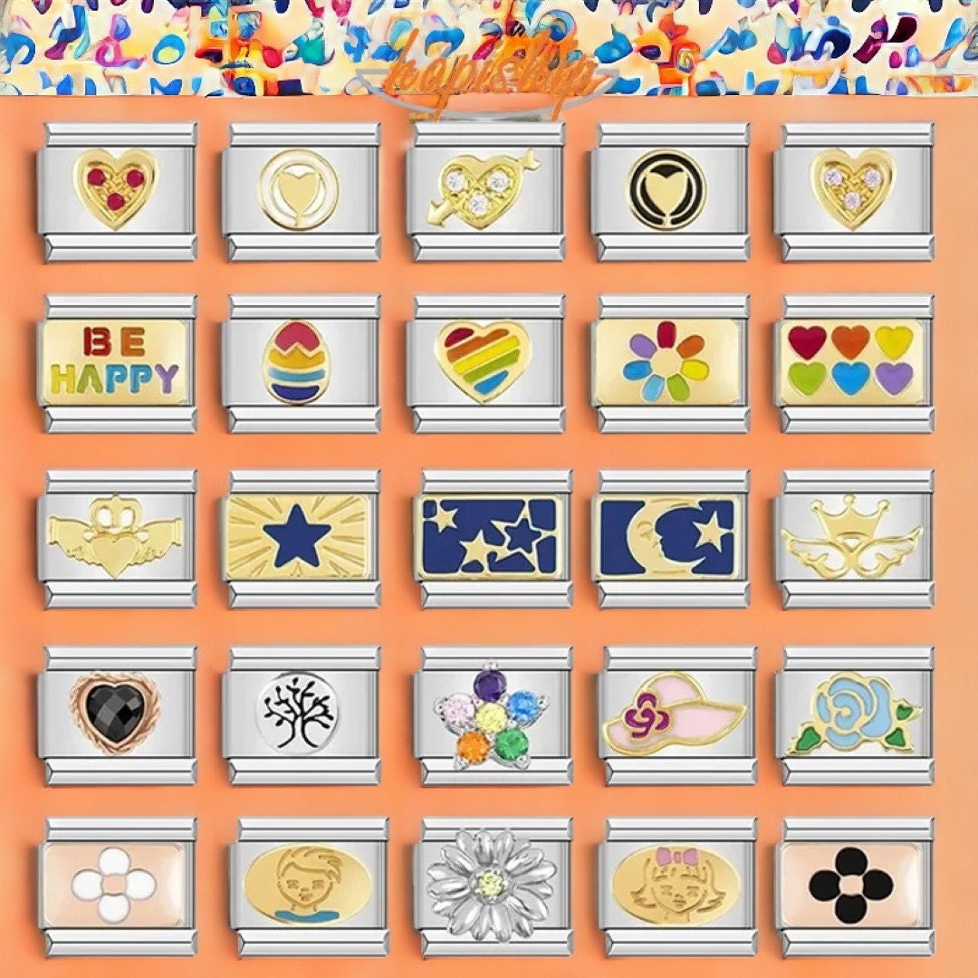 Charm Links Fit 9mm Stainless Steel Bracelet Jewelry With a Romantic ...