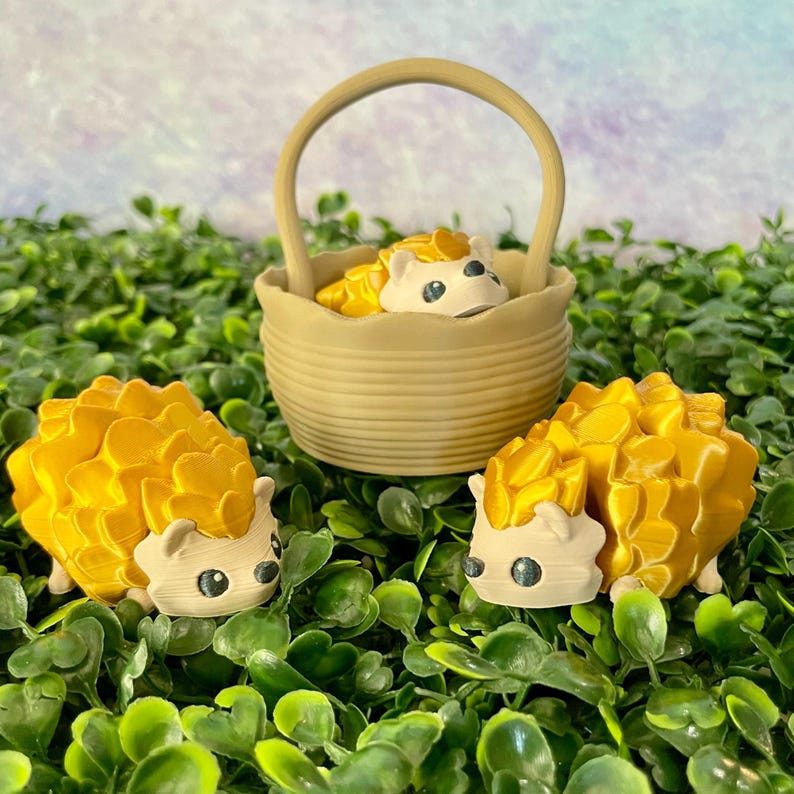 3d Printed Hedgehog Articulated Flexi Fidget Layers in Green Anxiety ...