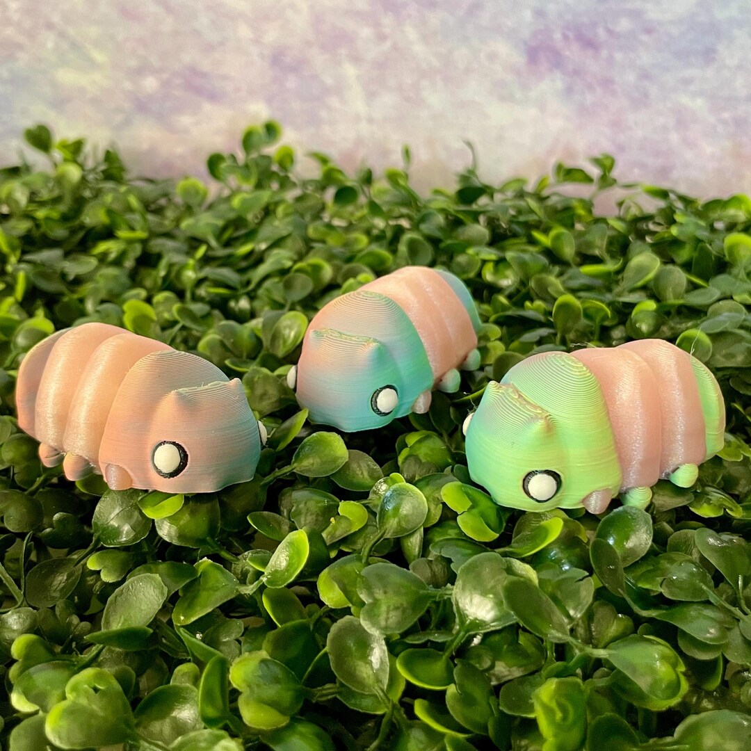 3d Printed Grub Bug Articulated Flexi Fidget Layers in Green - Etsy