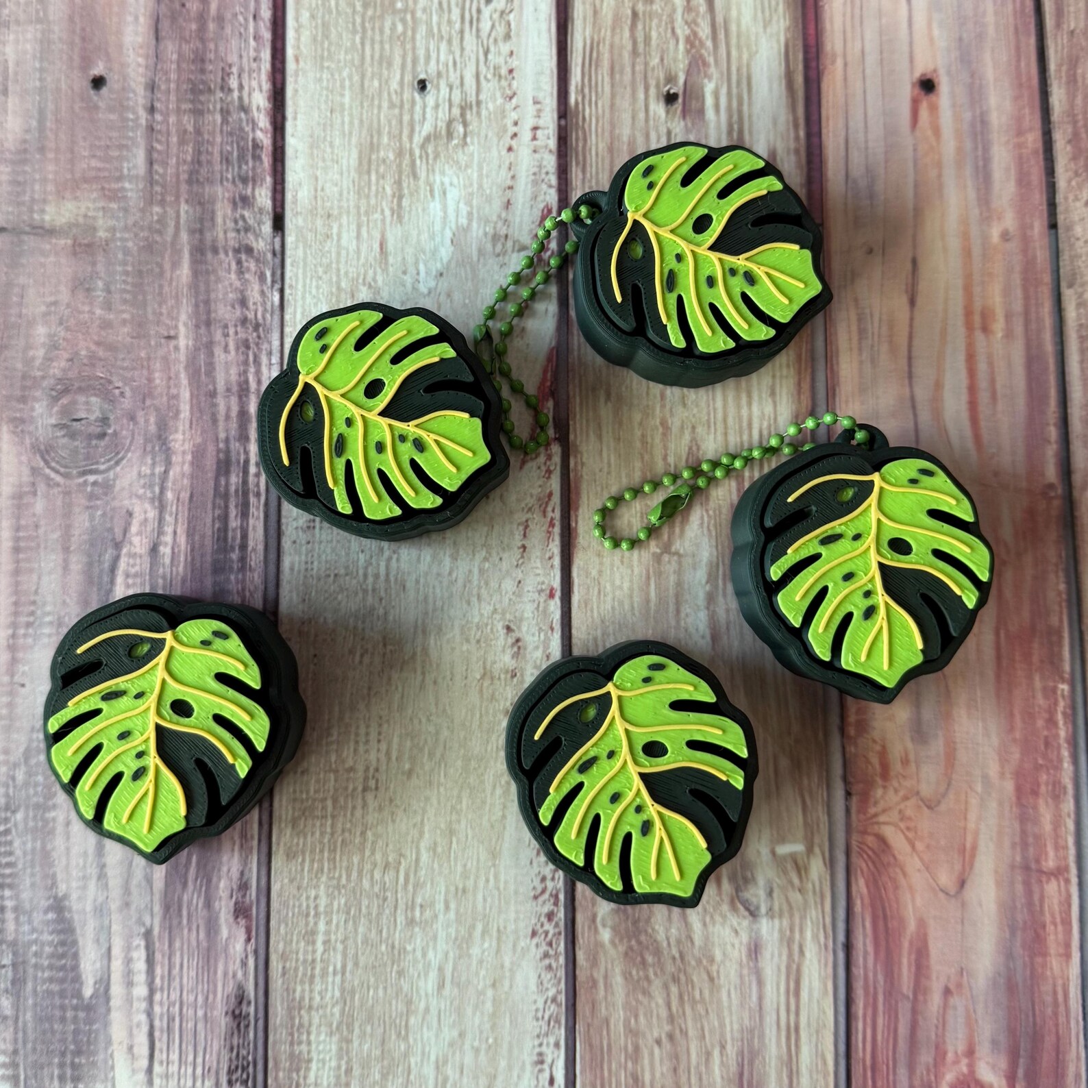 3D Printed Plant Leaf Fidget Clickers Keychains - Etsy