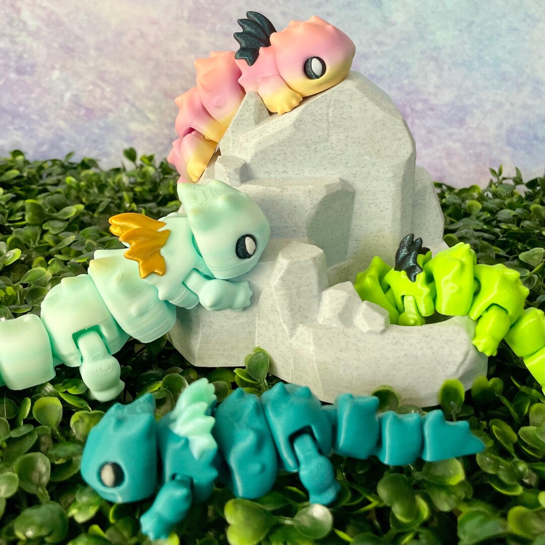3d Printed Dramander Dragon Salamander Articulated Flexi Fidget Layers ...
