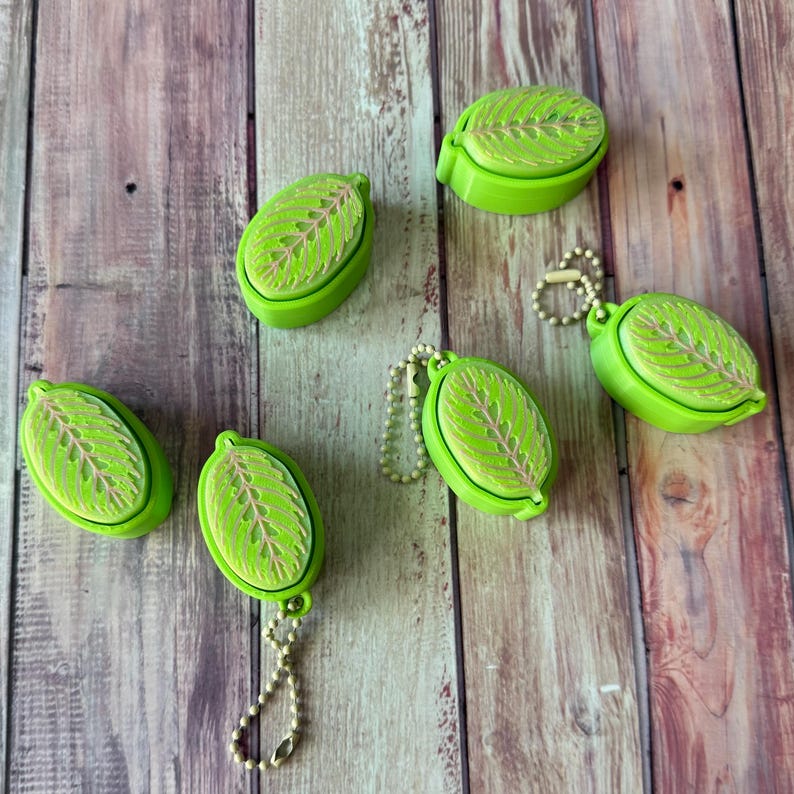 3D Printed Plant Leaf Fidget Clickers Keychains - Etsy