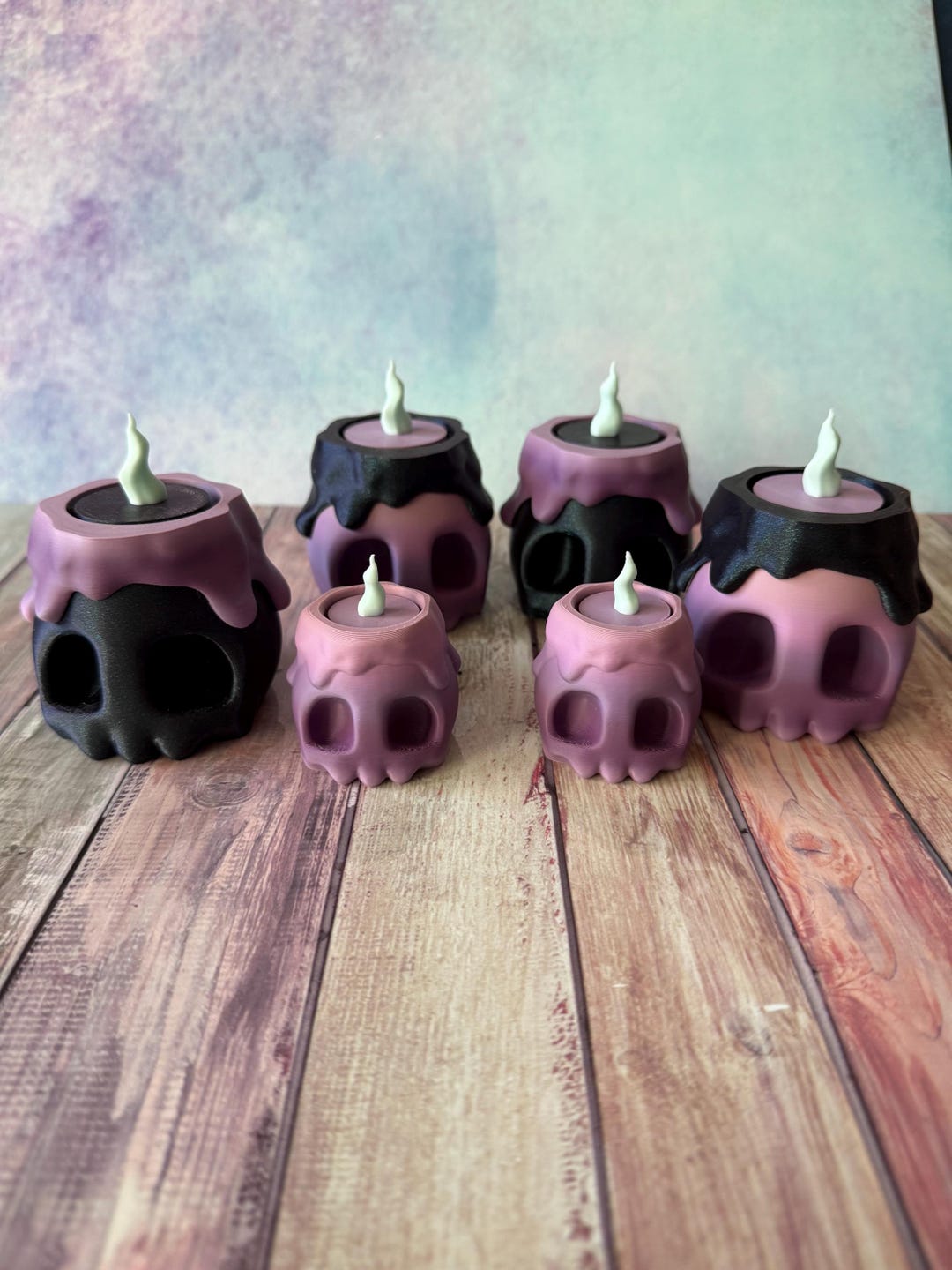 3D Printed Skull Candle Fidget Clickers - Decor - Etsy