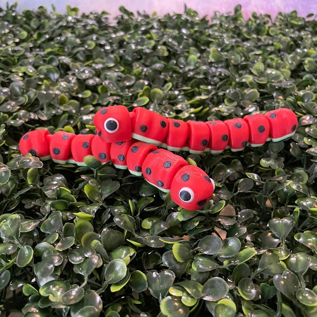 3d Printed Worm Articulated Flexi Fidget Layers in Green - Etsy